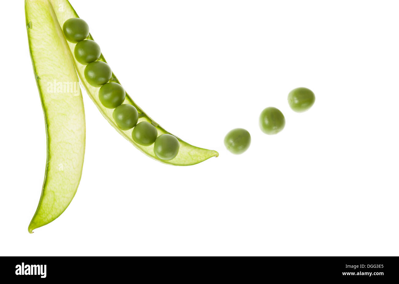 Sugar snap on white Cut Out Stock Images & Pictures - Alamy