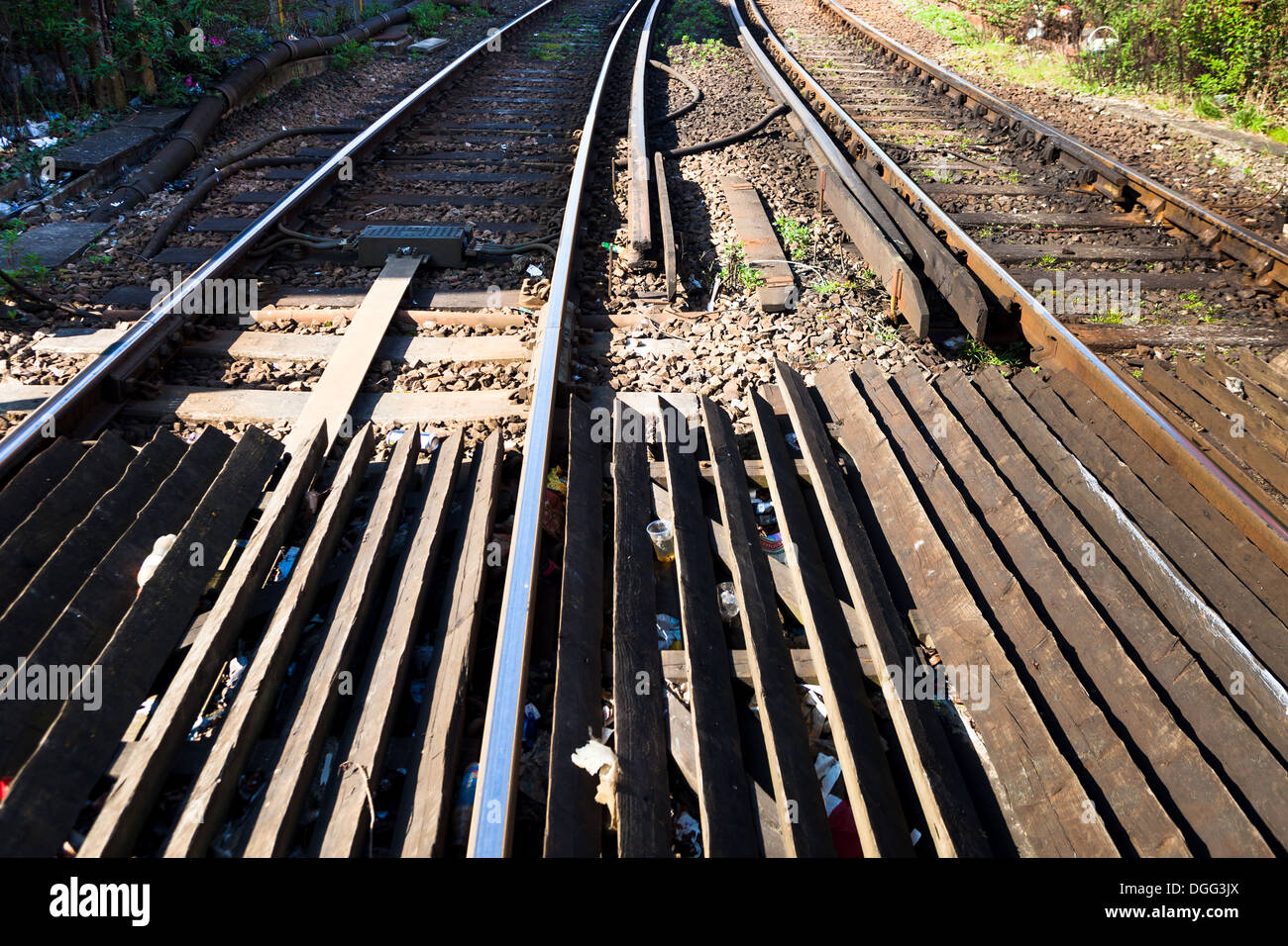 Empty railway track hi-res stock photography and images - Alamy