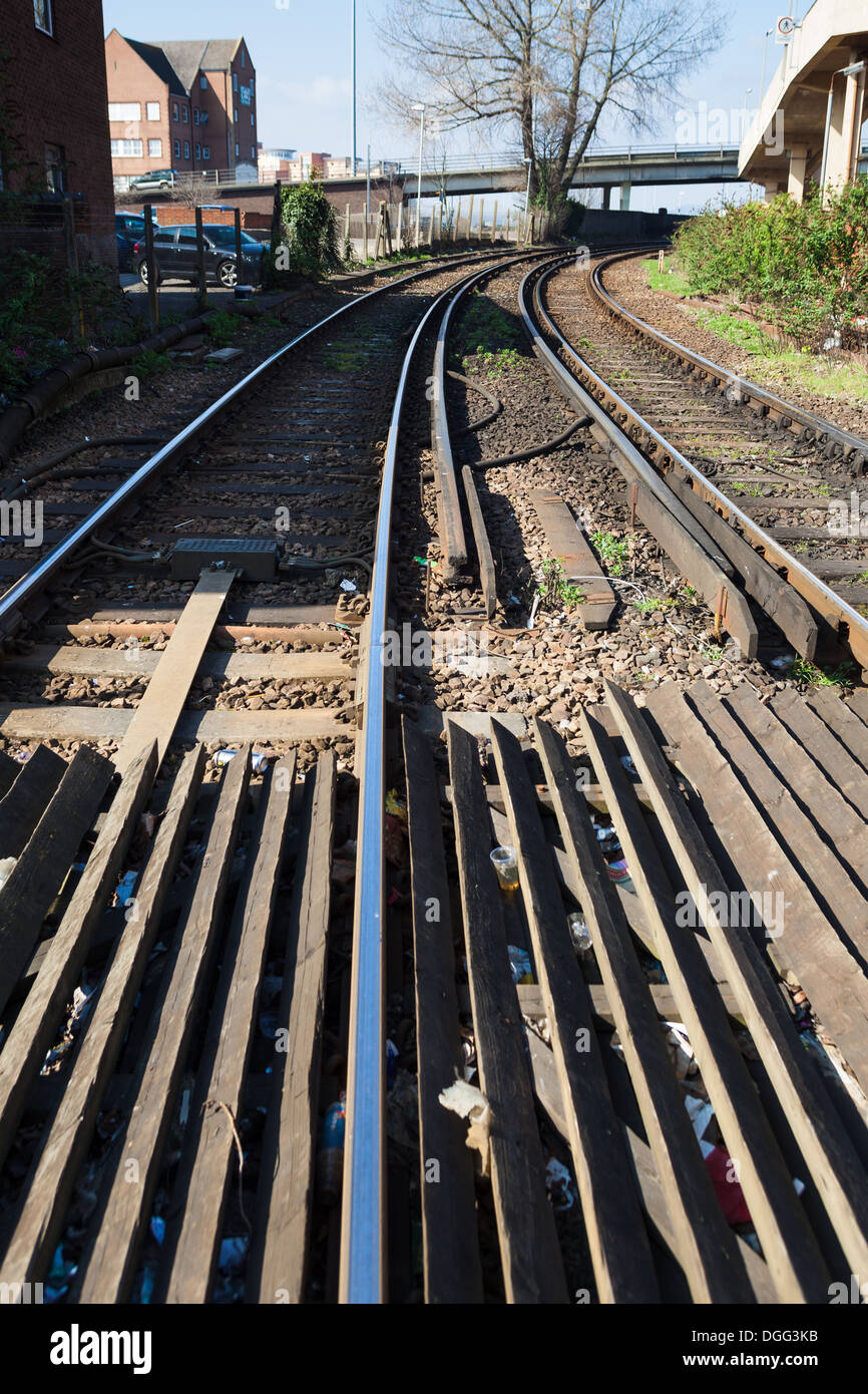 Empty rail tracks uk hi-res stock photography and images - Alamy