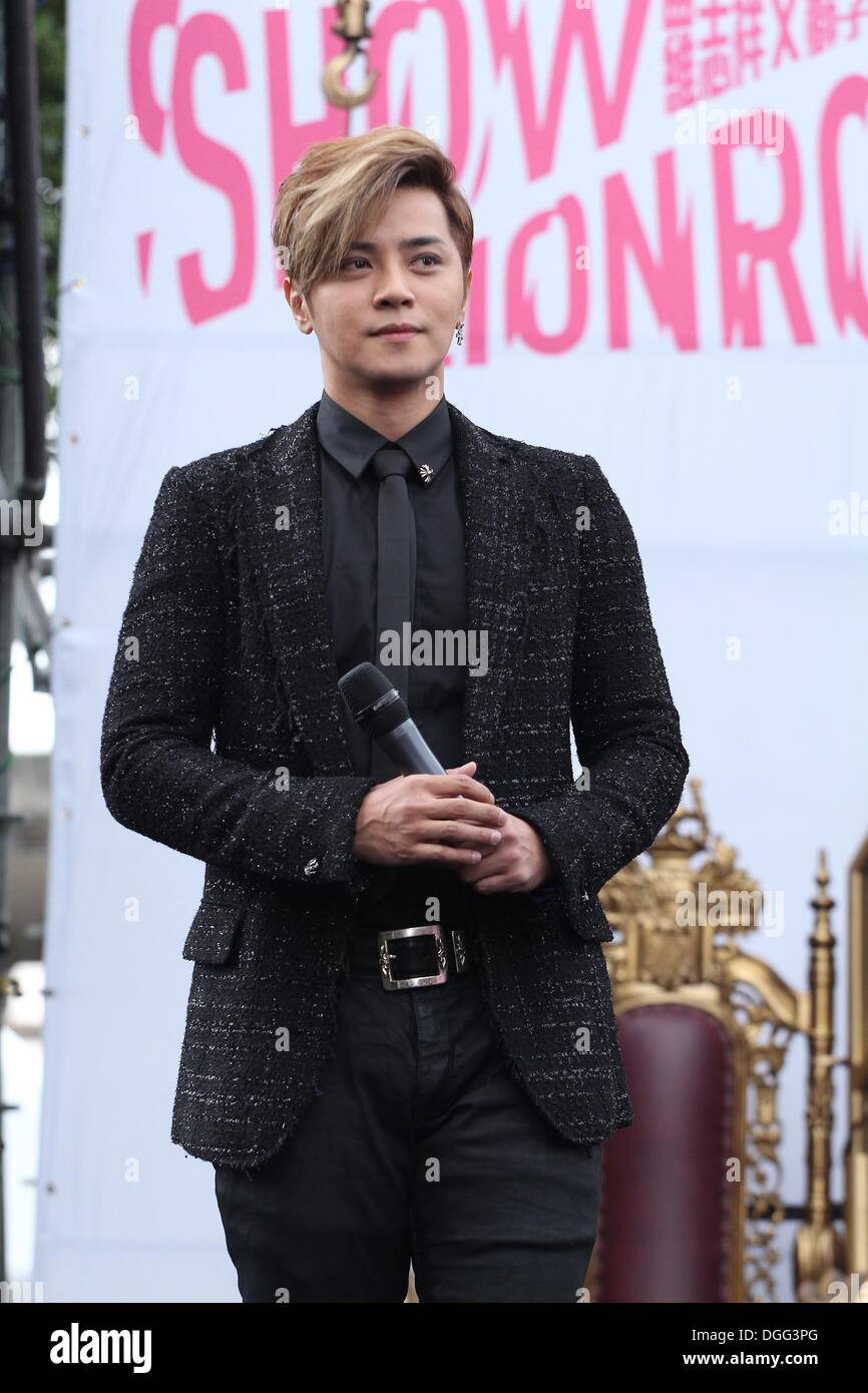 Taipei, China. 20th Oct, 2013. Singer Show Lo promotes his new album in ...