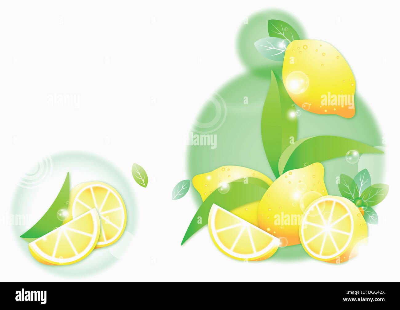 an illustration of lemons Stock Photo - Alamy