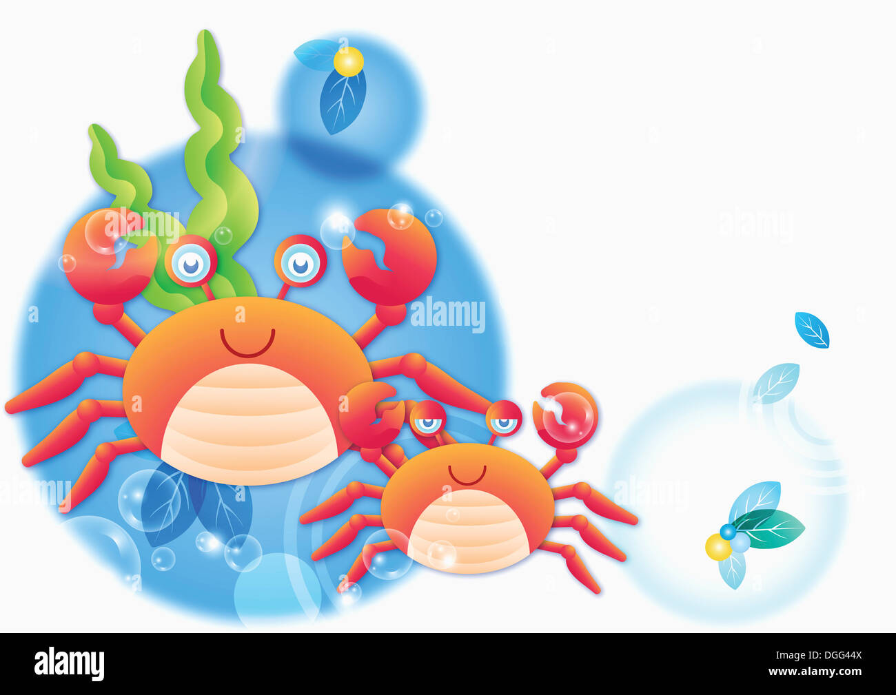 Crabs in sea Cut Out Stock Images & Pictures - Alamy