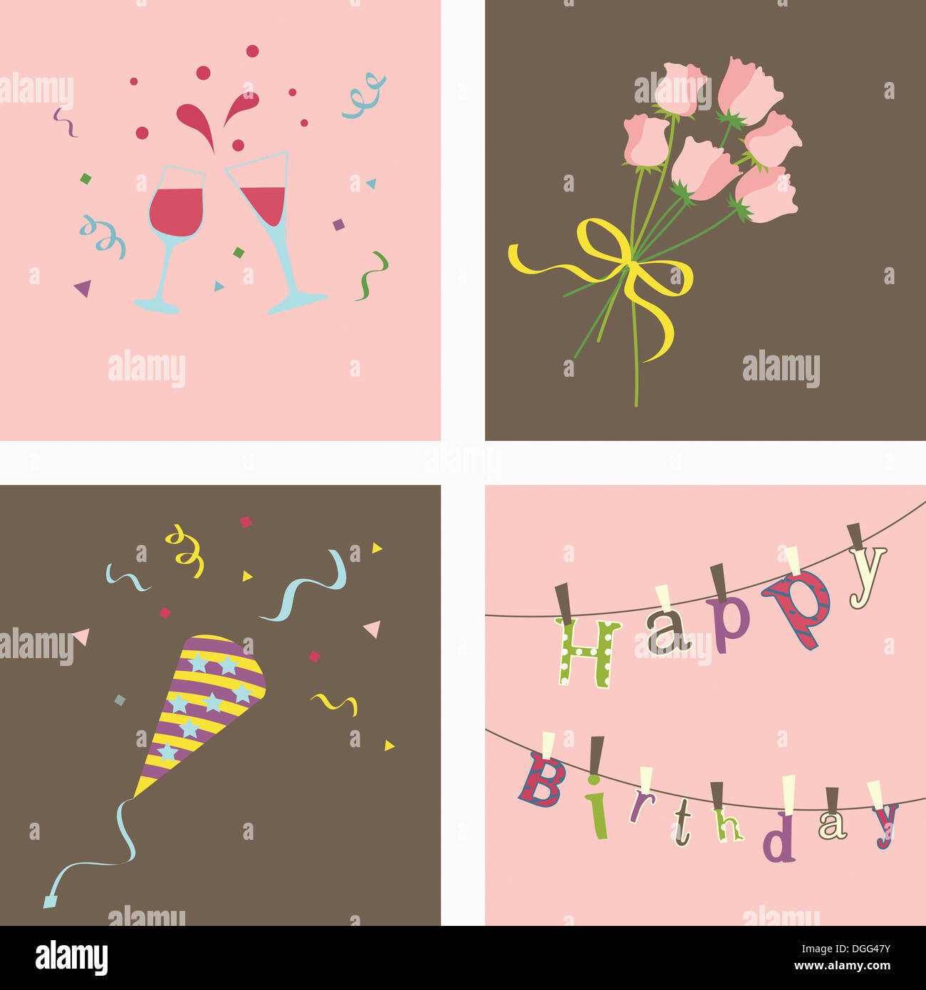 an illustration of images related to party Stock Photo - Alamy