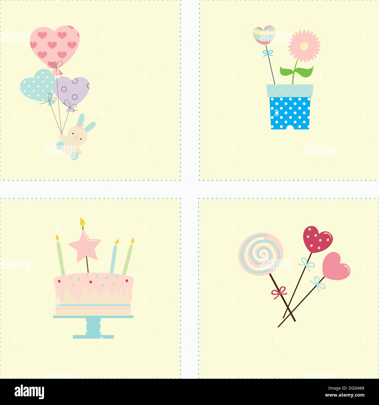 an illustration of images related to party Stock Photo - Alamy