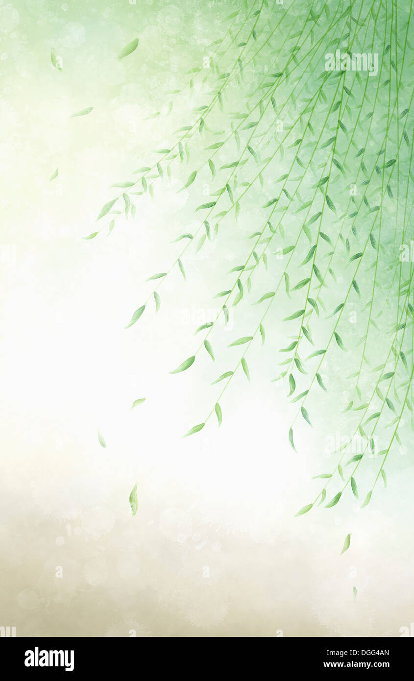 an illustration of a green nature picture Stock Photo - Alamy