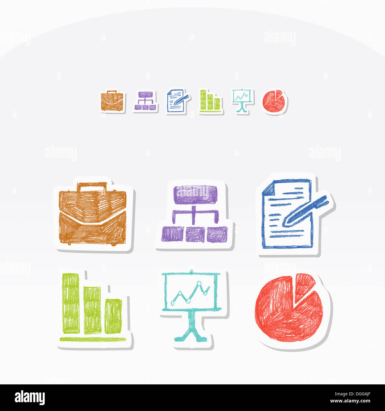 an illustration of images related to work Stock Photo - Alamy