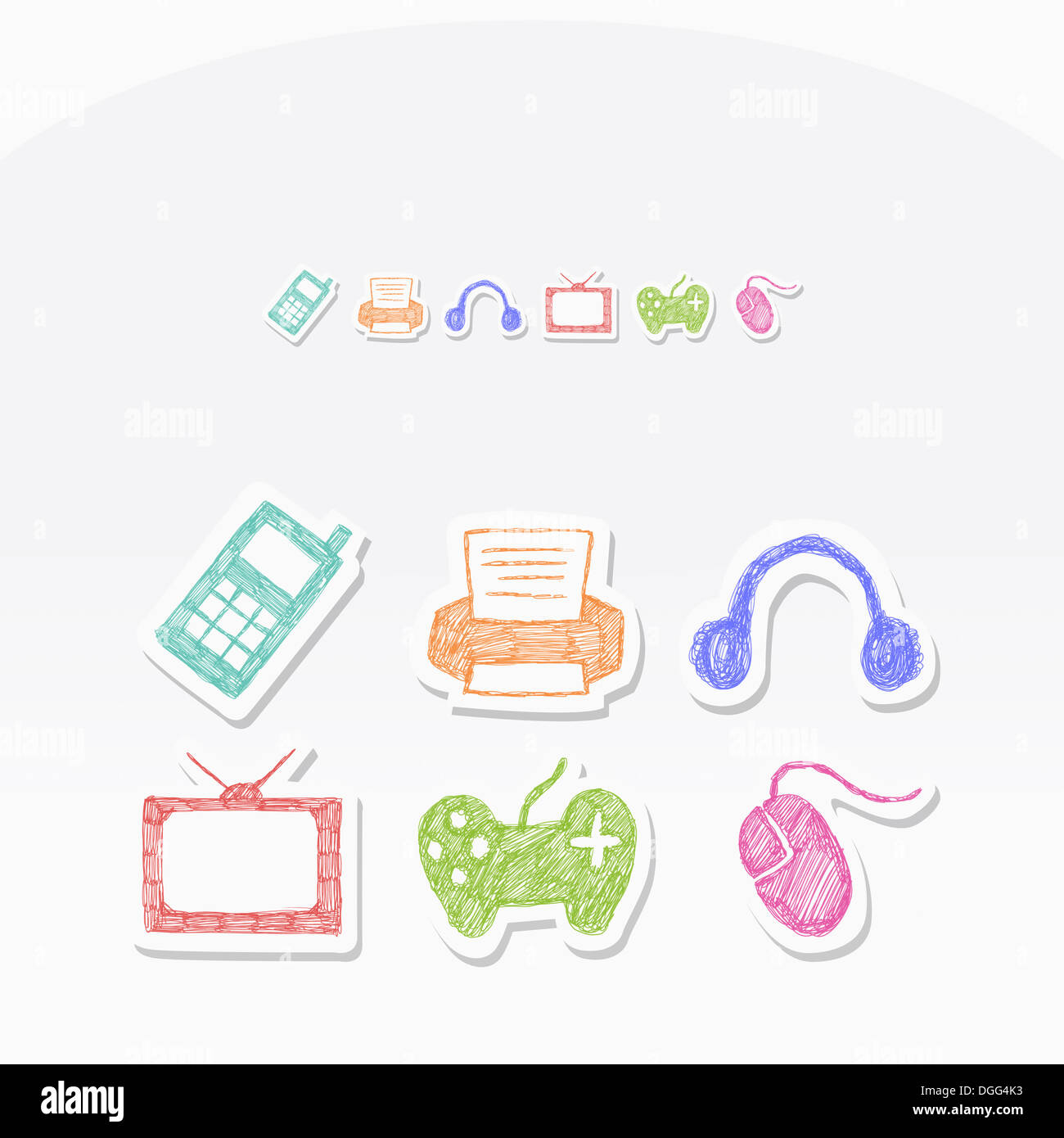 an illustration of images related to technology Stock Photo - Alamy