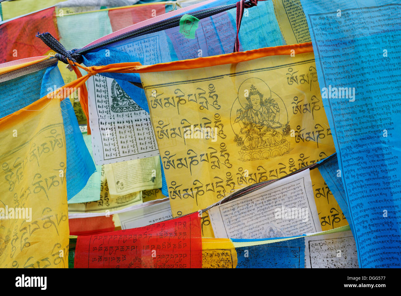 Prayer flags, Chagpo Ri, Lhasa, Tibet, China, Asia Stock Photo - Alamy