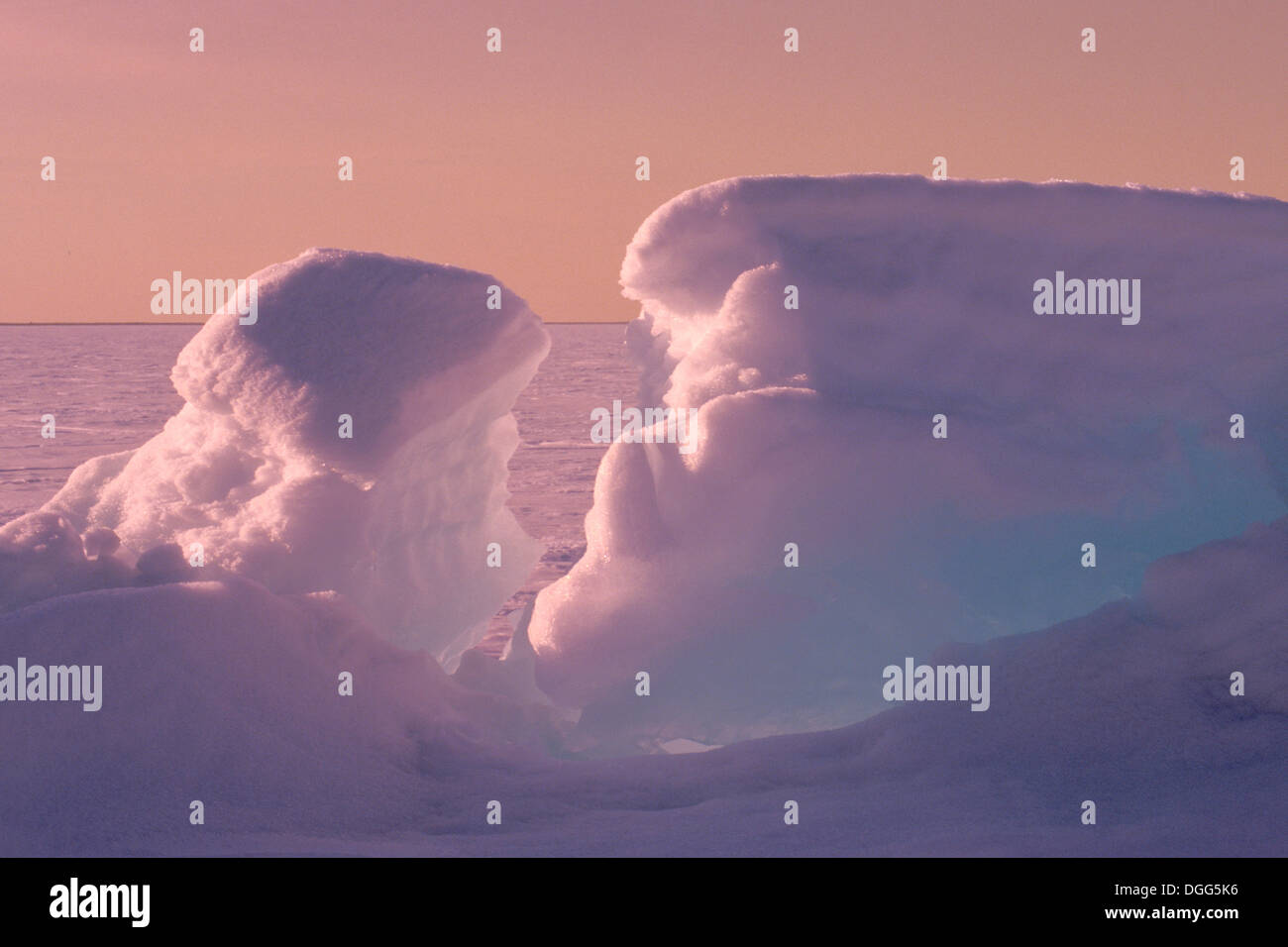 Winter ice pack formation on Hudson Bay near Churchill Manitoba sub ...