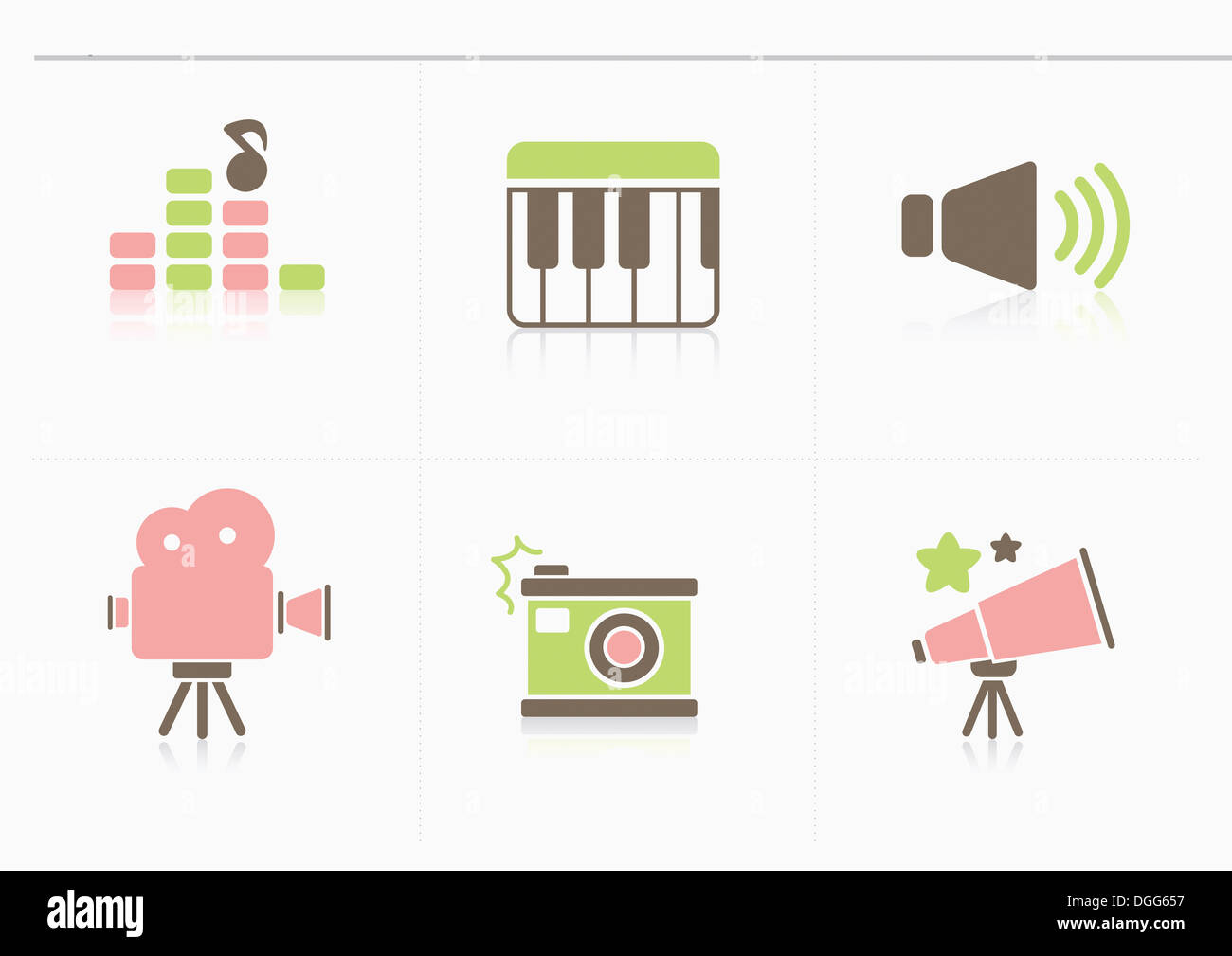 an illustration of images related to entertainment Stock Photo - Alamy