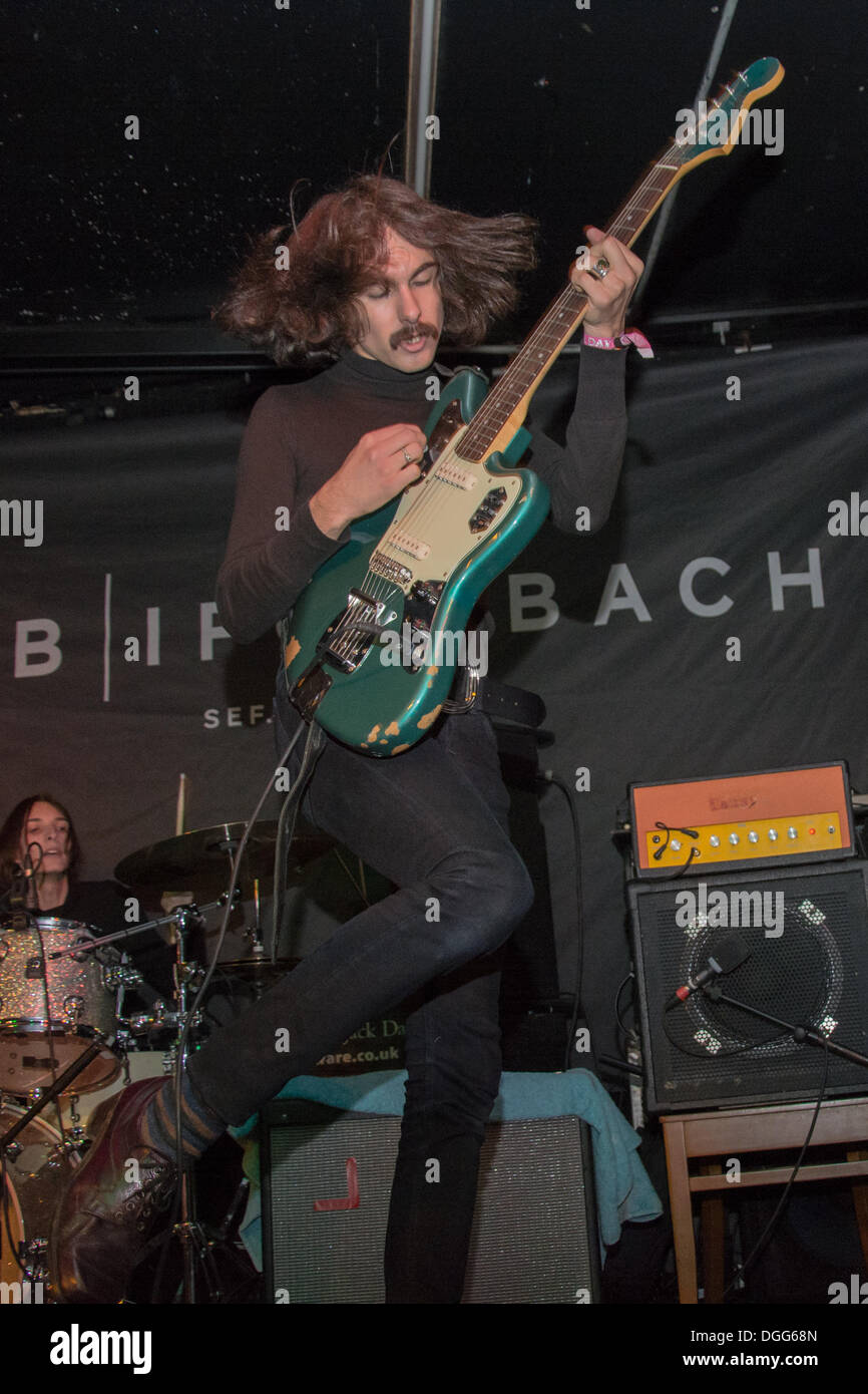 Cardiff, UK. 20th Oct, 2013. Telegram, performing in Clwb Ifor Bach ...