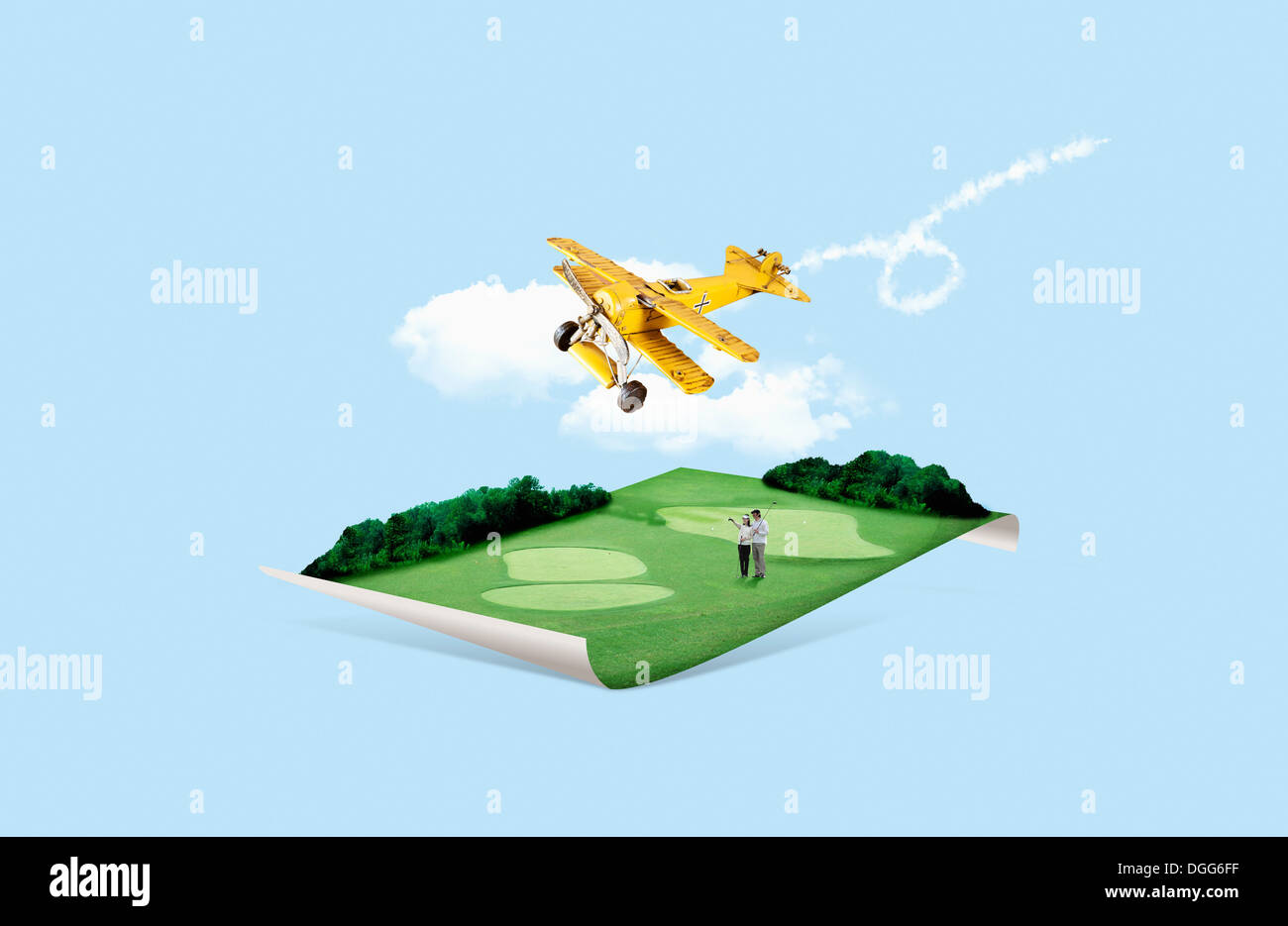 an airplane making a circle shape Stock Photo - Alamy