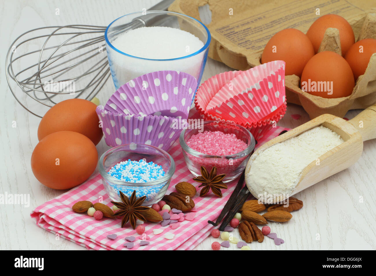 Selection of baking ingredients Stock Photo - Alamy