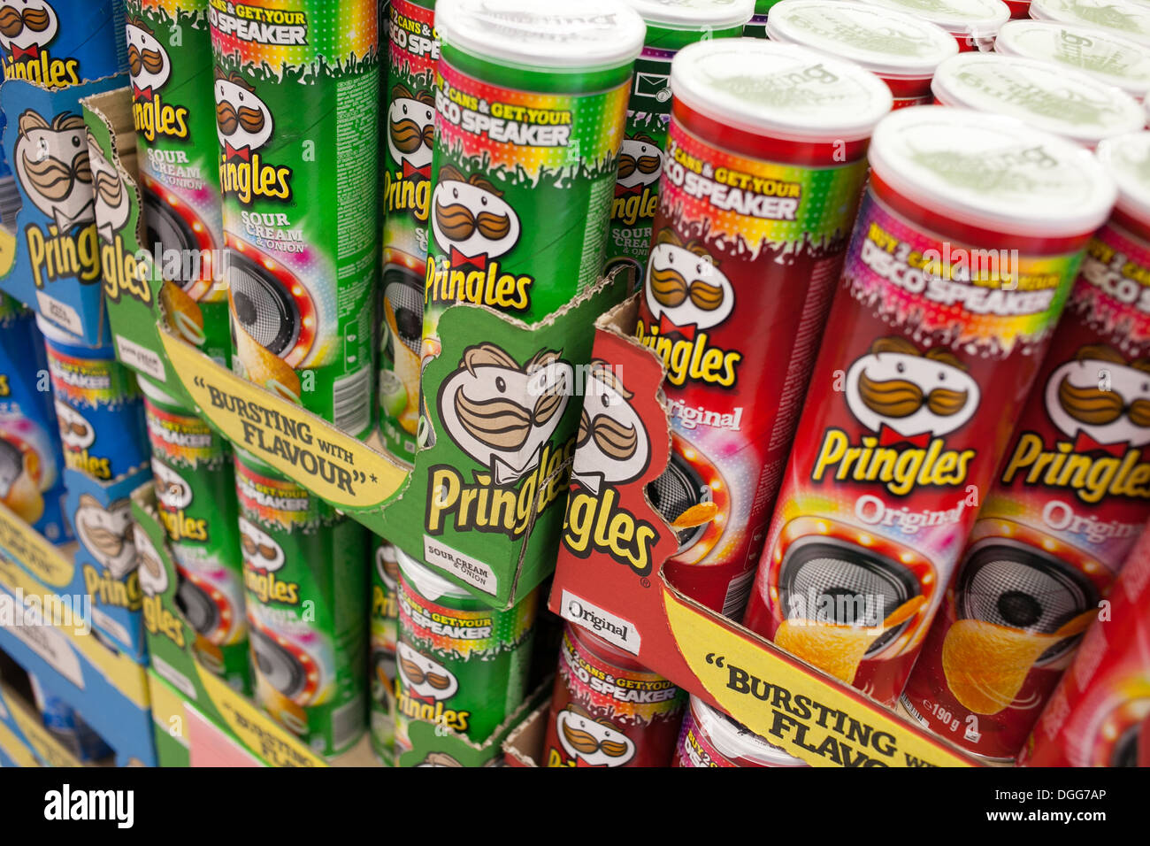 tubes of Pringles in a supermarket Stock Photo - Alamy
