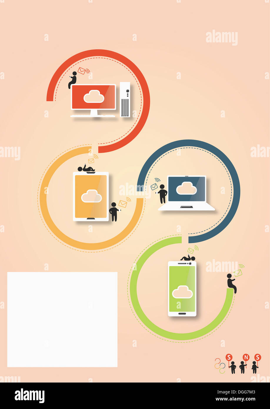 an illustration of different devices Stock Photo - Alamy