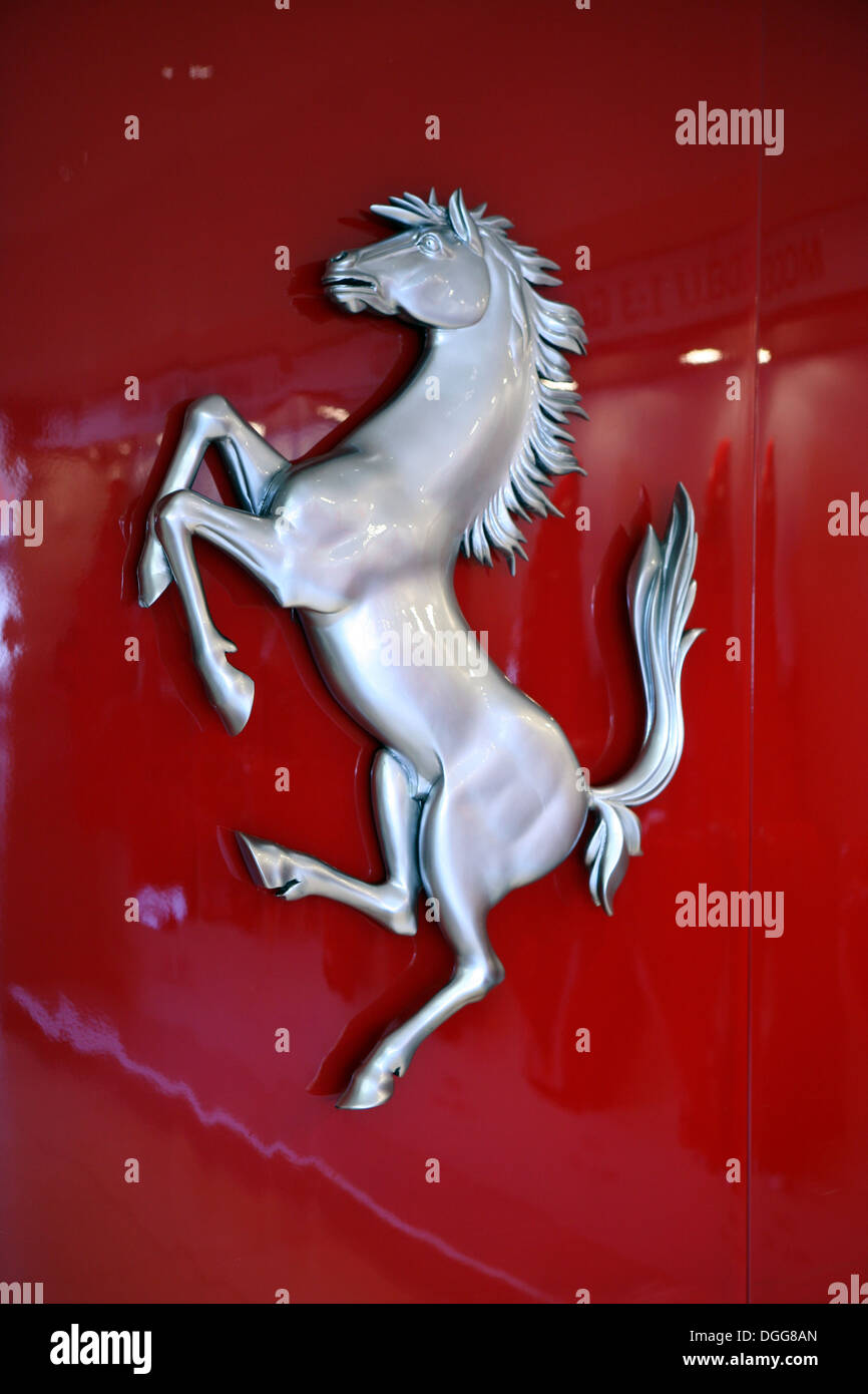 Ferrari leaping stallion Stock Photo - Alamy