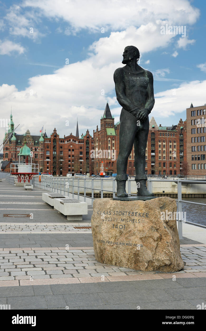 Stoertebeker monument, HafenCity, Hamburg Stock Photo - Alamy
