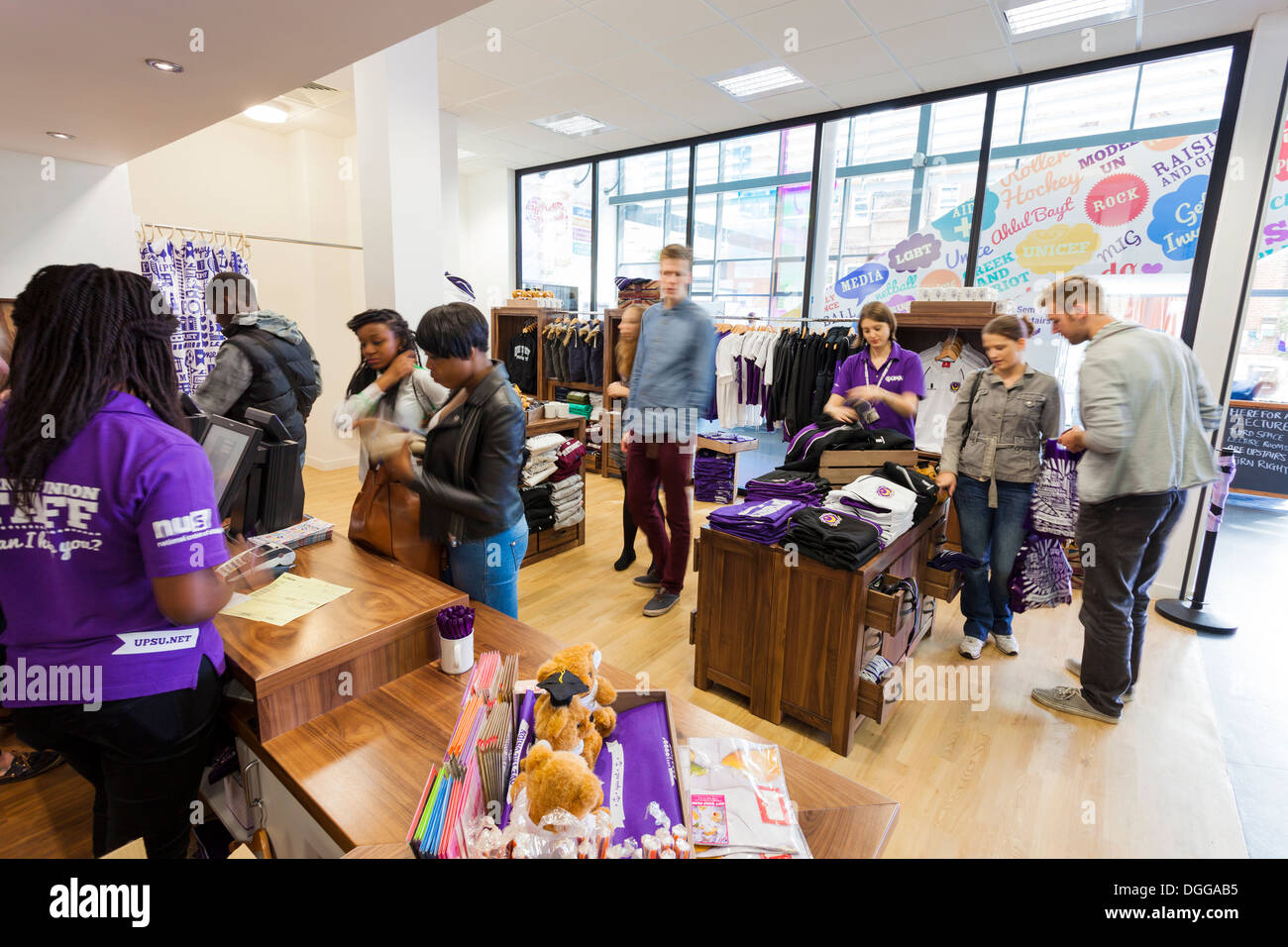 Refurbished student union shop in Portsmouth union building Stock Photo ...