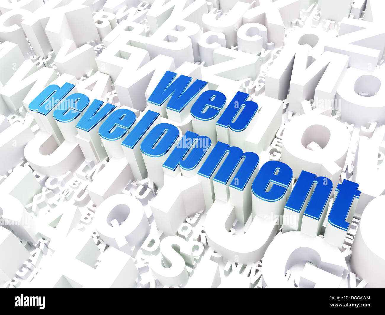 SEO web design concept: Web Development on alphabet background Stock Photo - Alamy