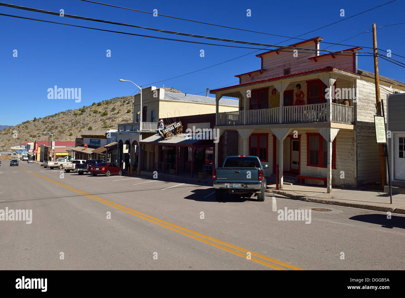 Historic silver mining town of Pioche, Nevada, USA, North America Stock ...