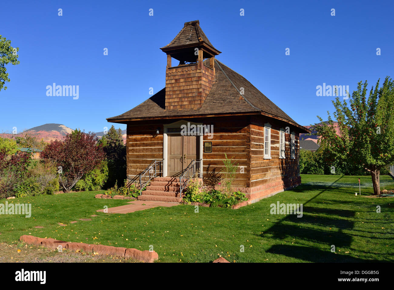 Historic Mormon temple or church, Torrey, Utah, USA, North America ...