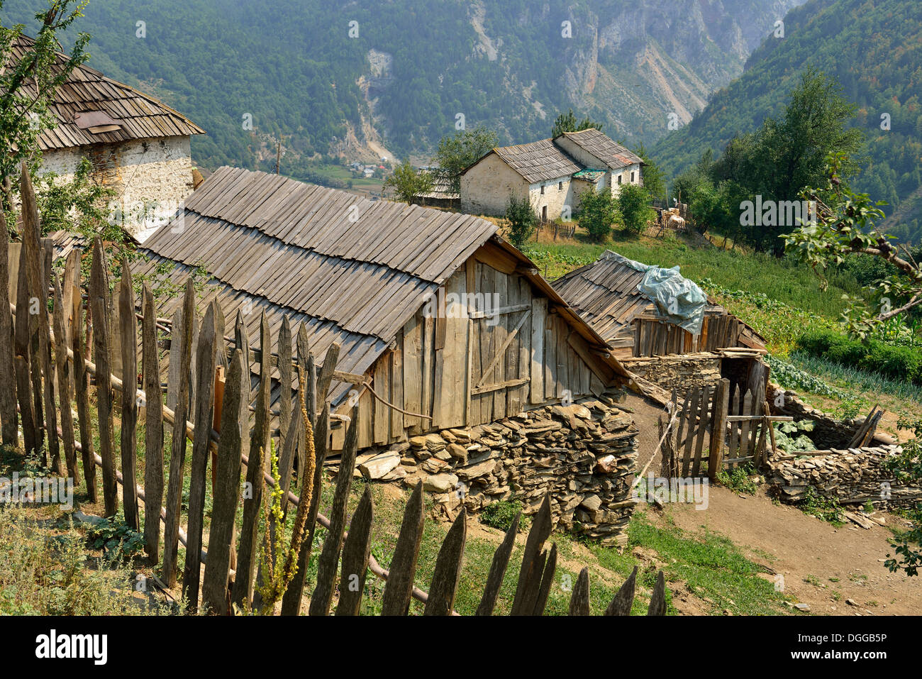 Old farmhouse in Cerem, Valbona National Park, Albanian Alps, Albania ...
