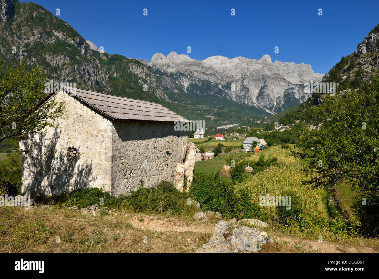 Theth or Thethi valley, Theth National Park, Albanian Alps, Albania ...