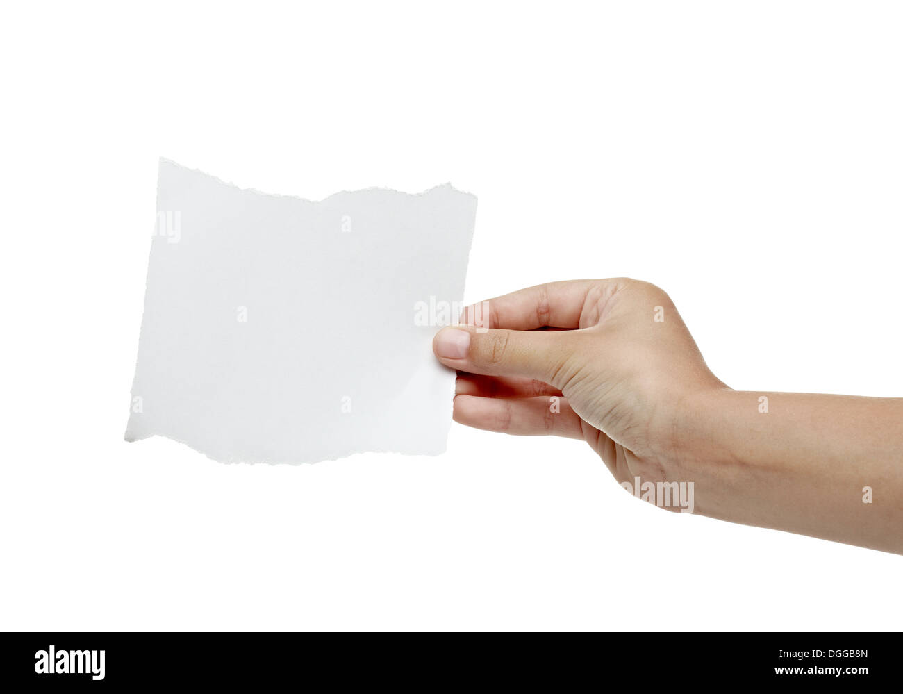 hand holding a note Stock Photo - Alamy