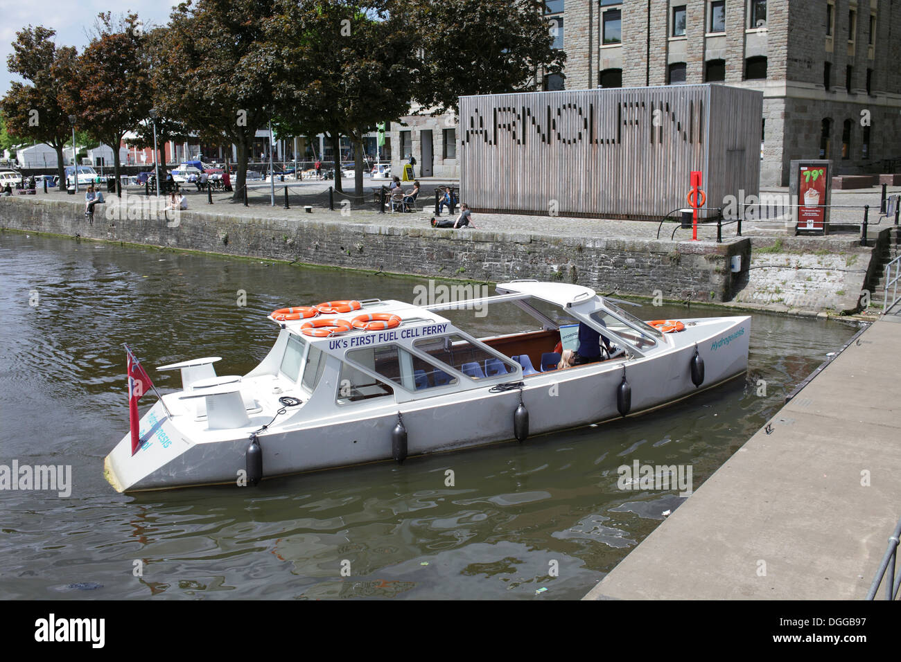 The UK's first hydrogen fuel cell ferry, Hydrogenesis, in Bristol docks ...