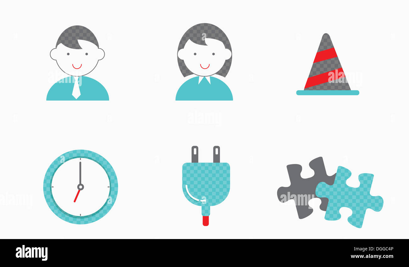 a set of different icons Stock Photo - Alamy