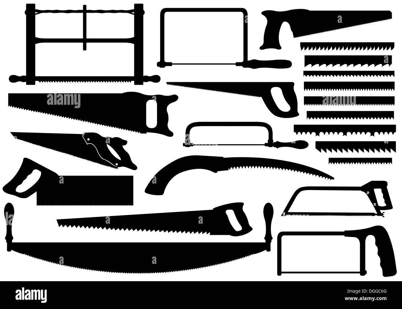 Saws set hi-res stock photography and images - Alamy