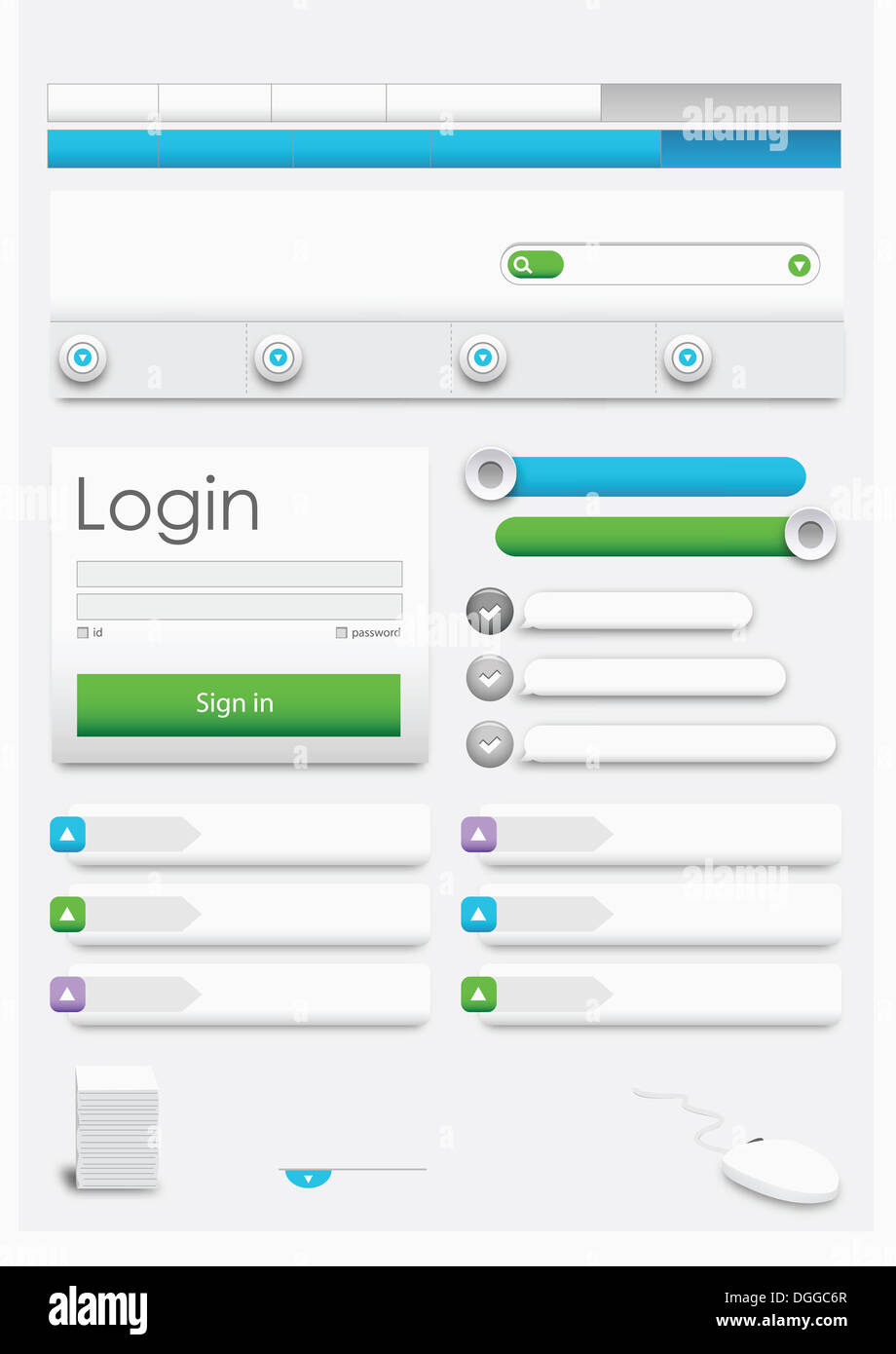 an illustration of a login page Stock Photo - Alamy