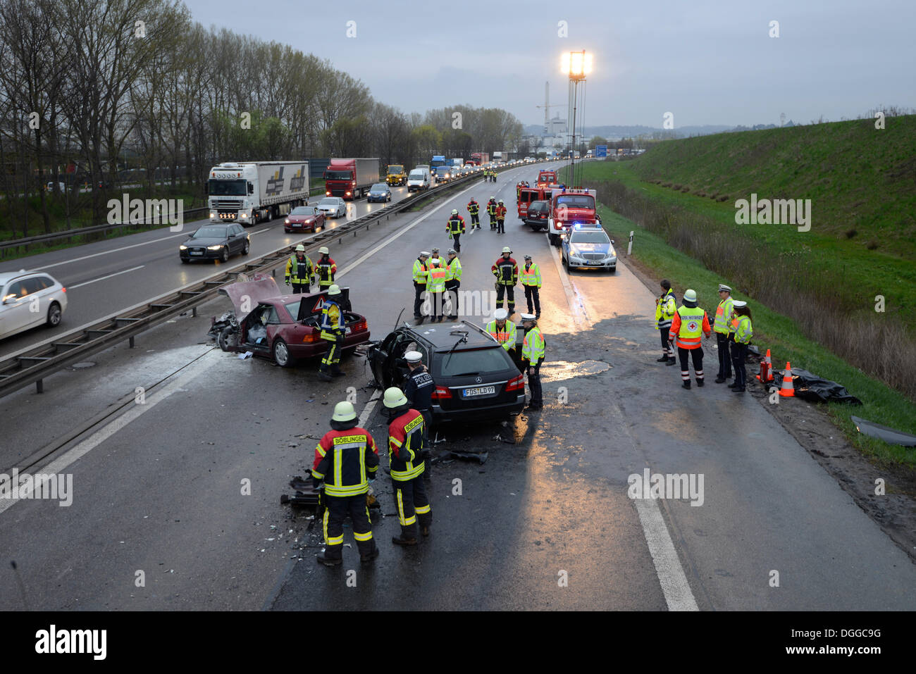 Fatal road traffic accident caused by a wrong-way driver on the A 81 ...
