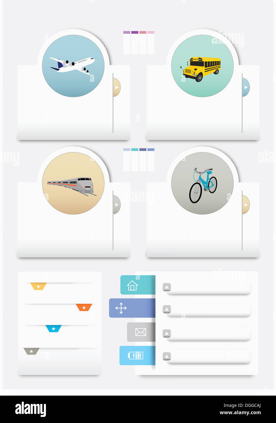 an illustration of different commuting possibilities Stock Photo - Alamy