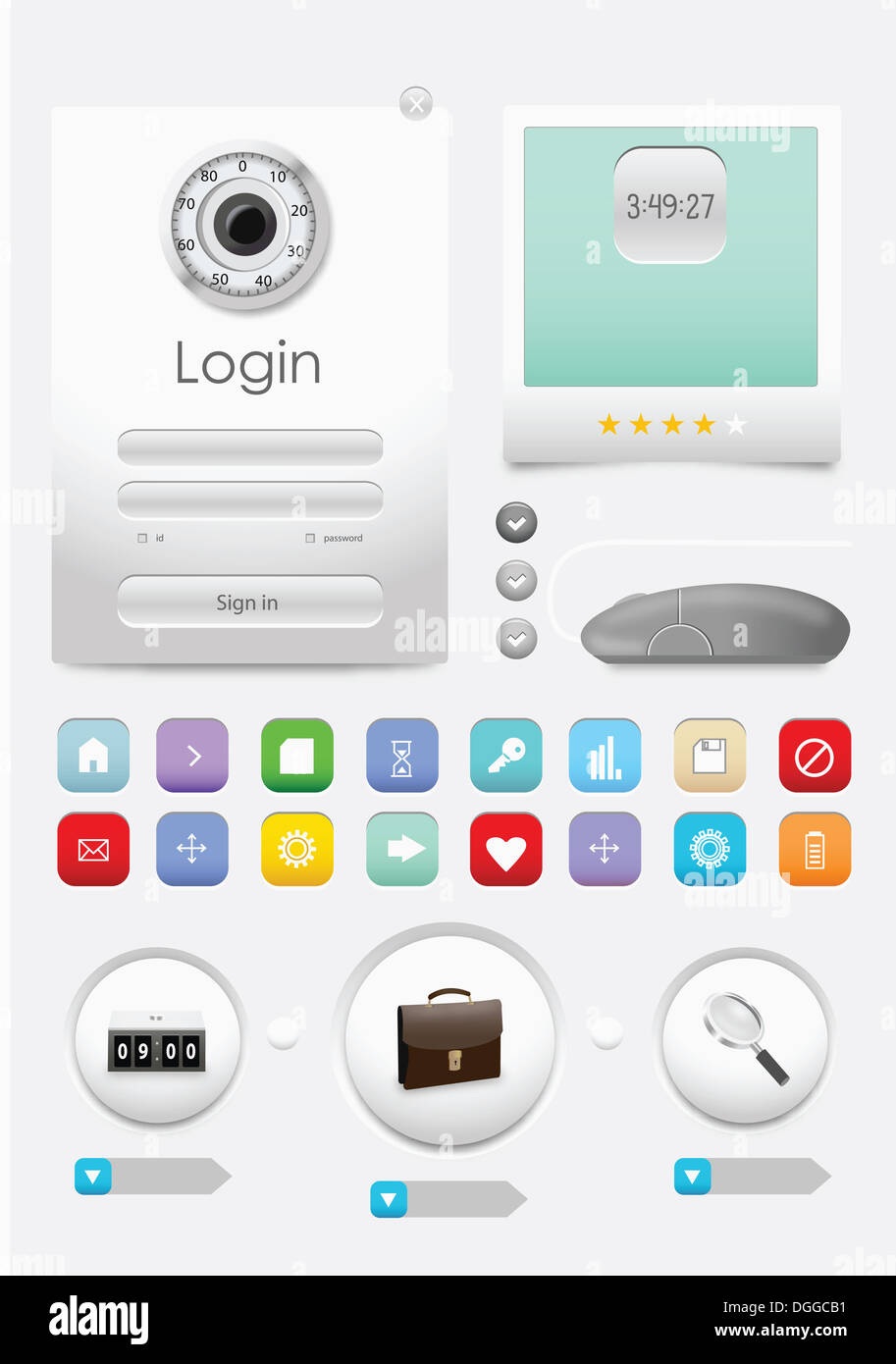 an illustration of a login page Stock Photo - Alamy