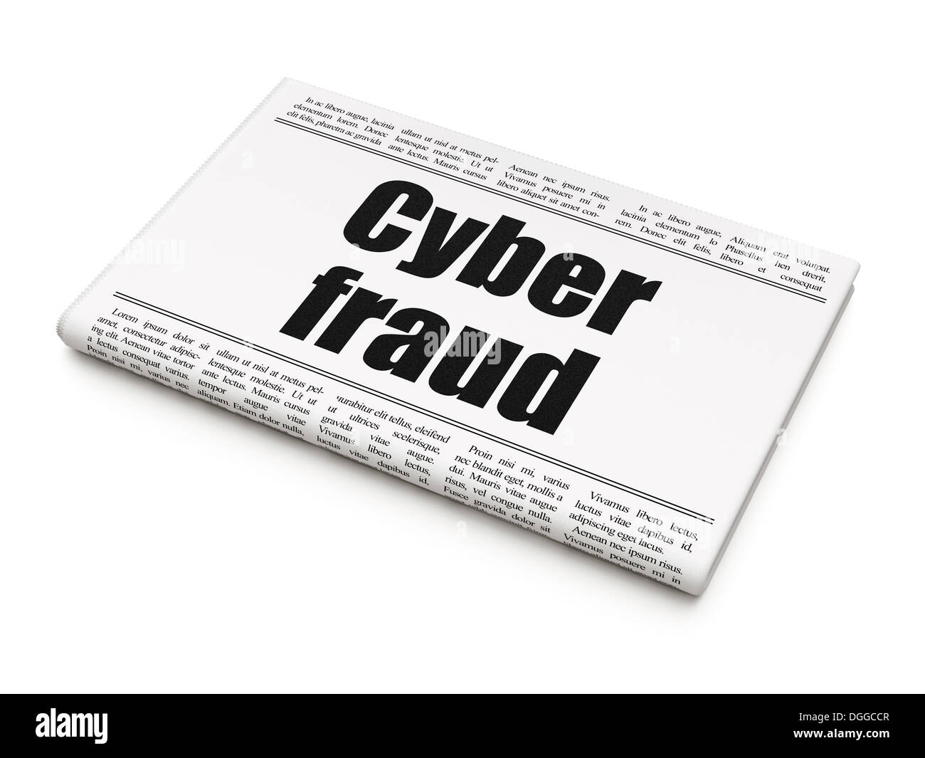 Security news concept: newspaper headline Cyber Fraud Stock Photo - Alamy