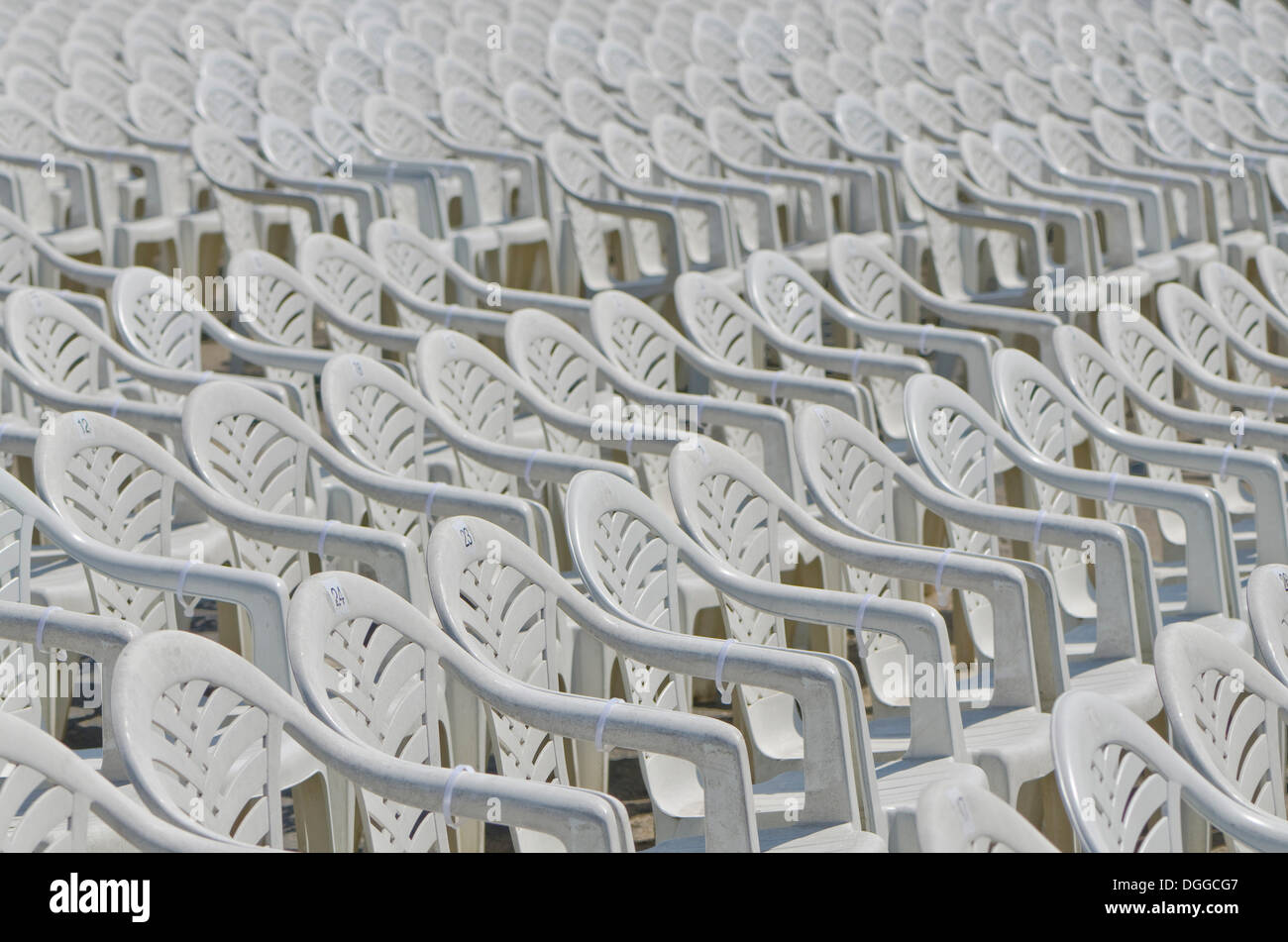 Plastic chairs hi-res stock photography and images - Alamy