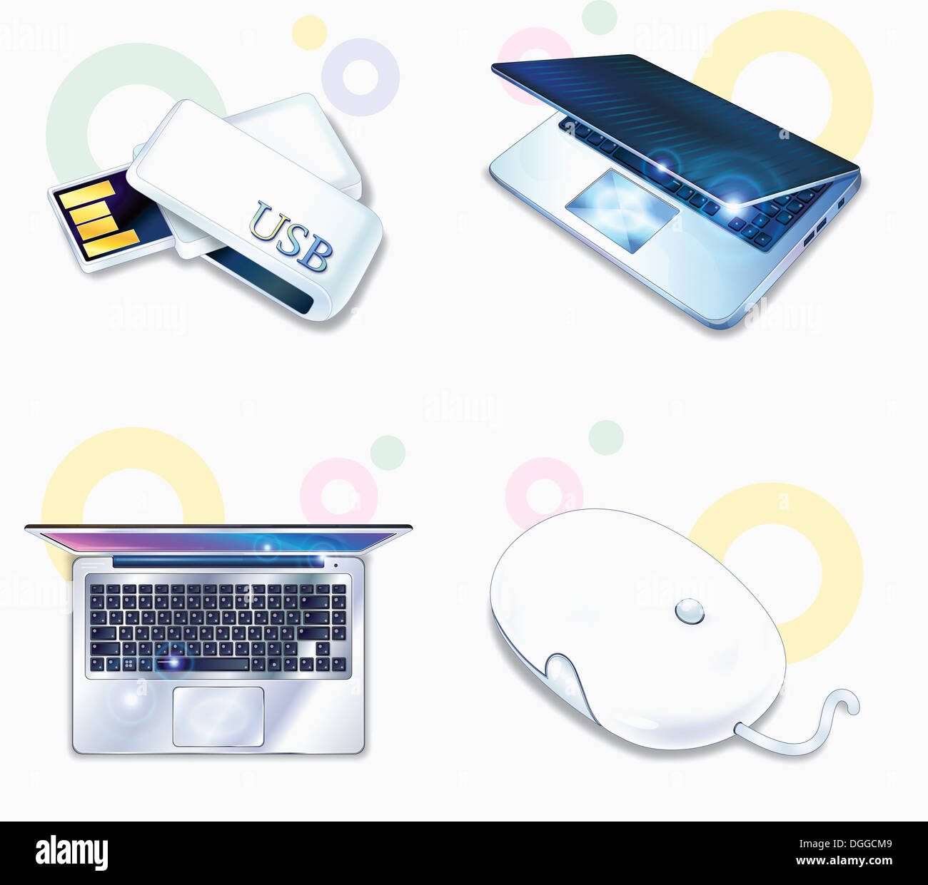 images of objects related to laptops Stock Photo - Alamy