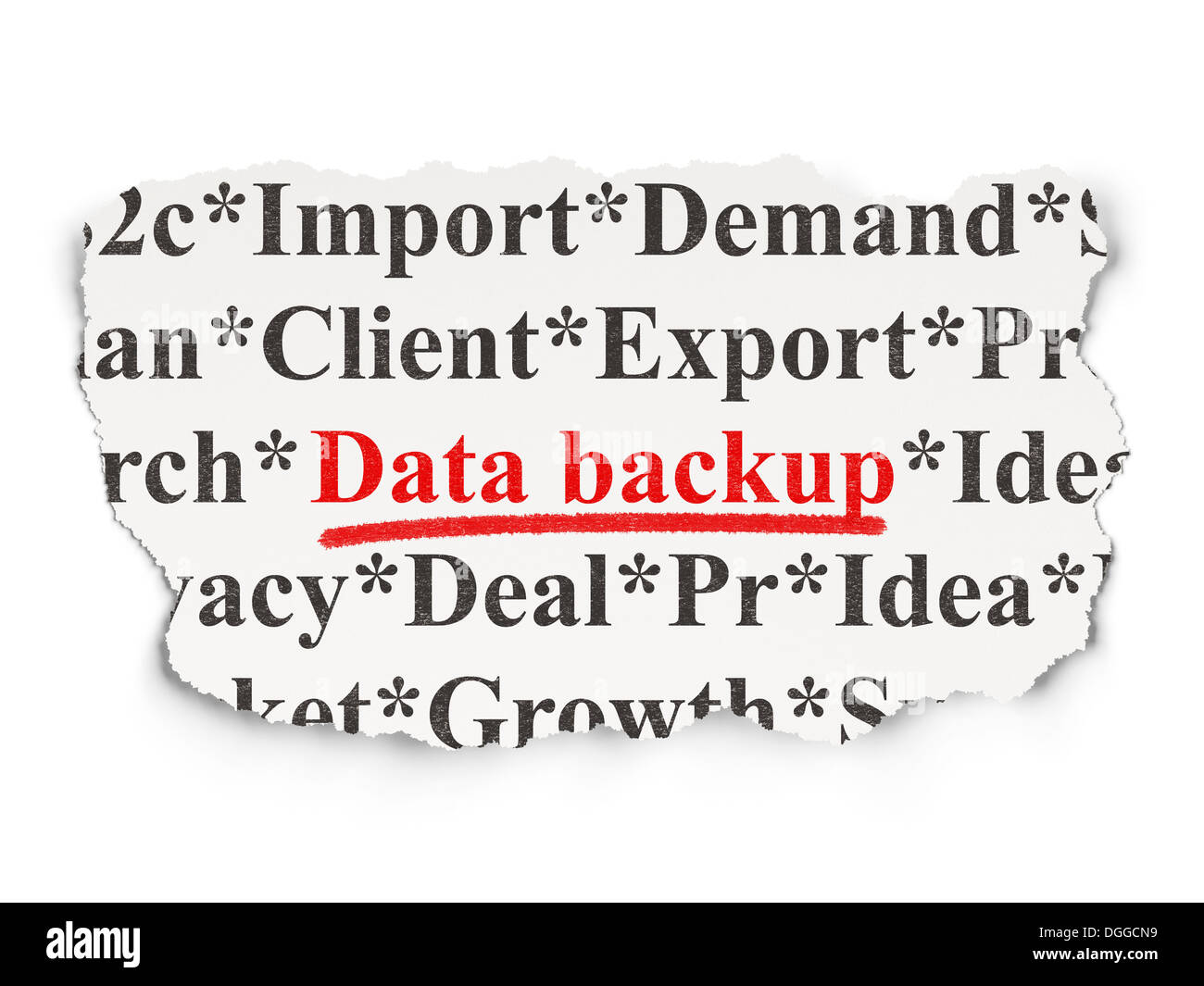 Information concept: Data Backup on Paper background Stock Photo - Alamy