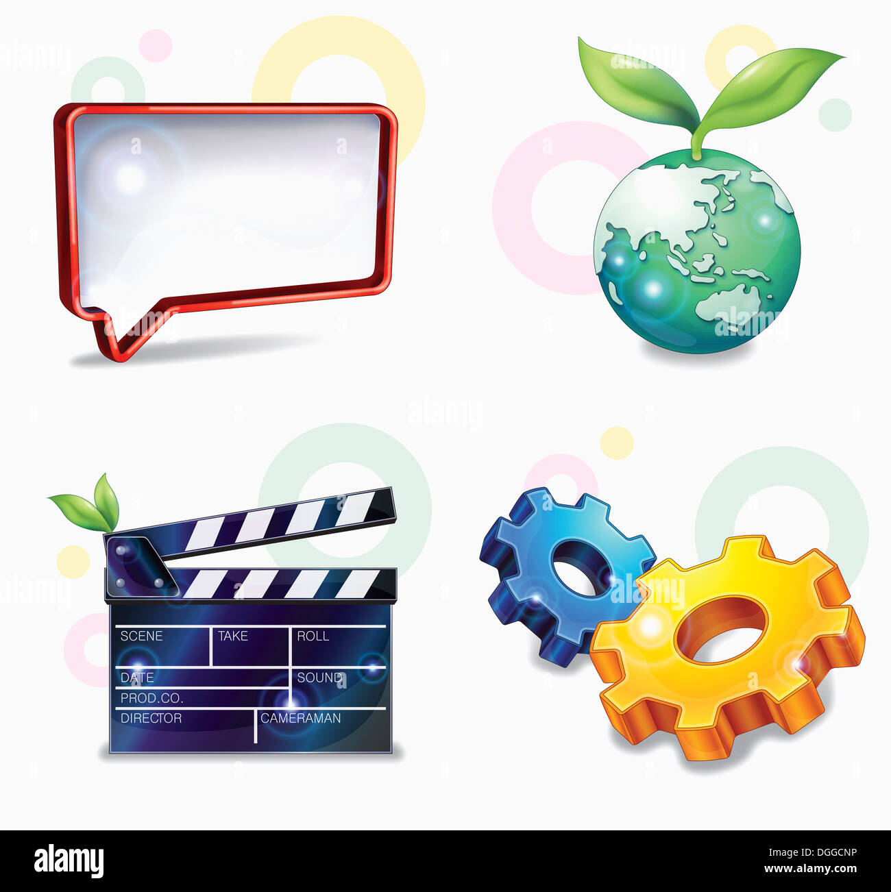 images of different type of icons Stock Photo - Alamy