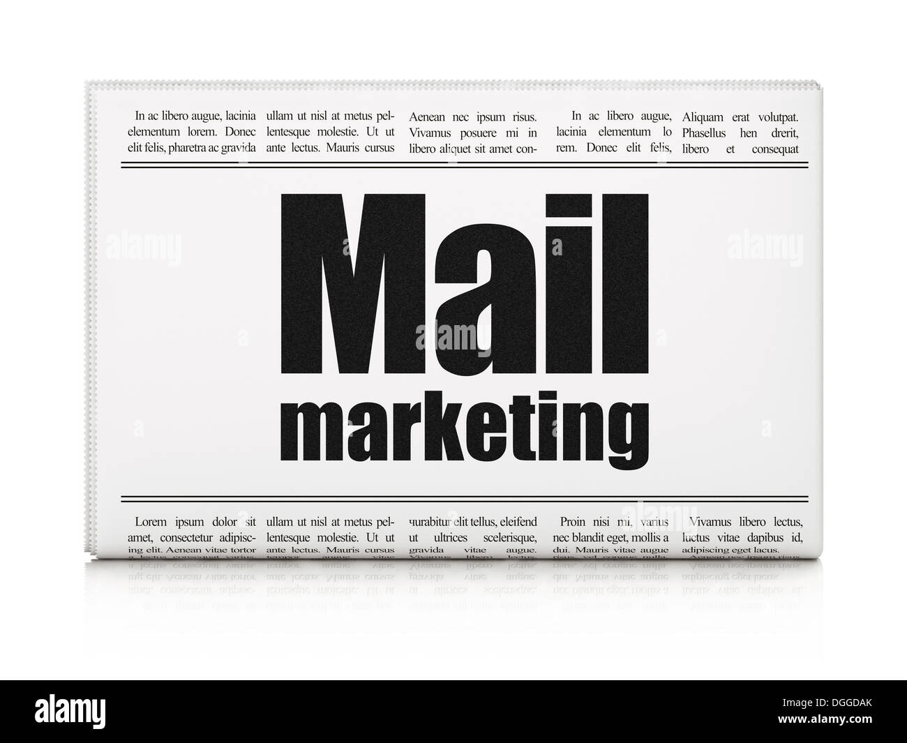 Advertising news concept: newspaper headline Mail Marketing Stock Photo ... Advertising news concept: newspaper headline Mail Marketing Stock Photo ...