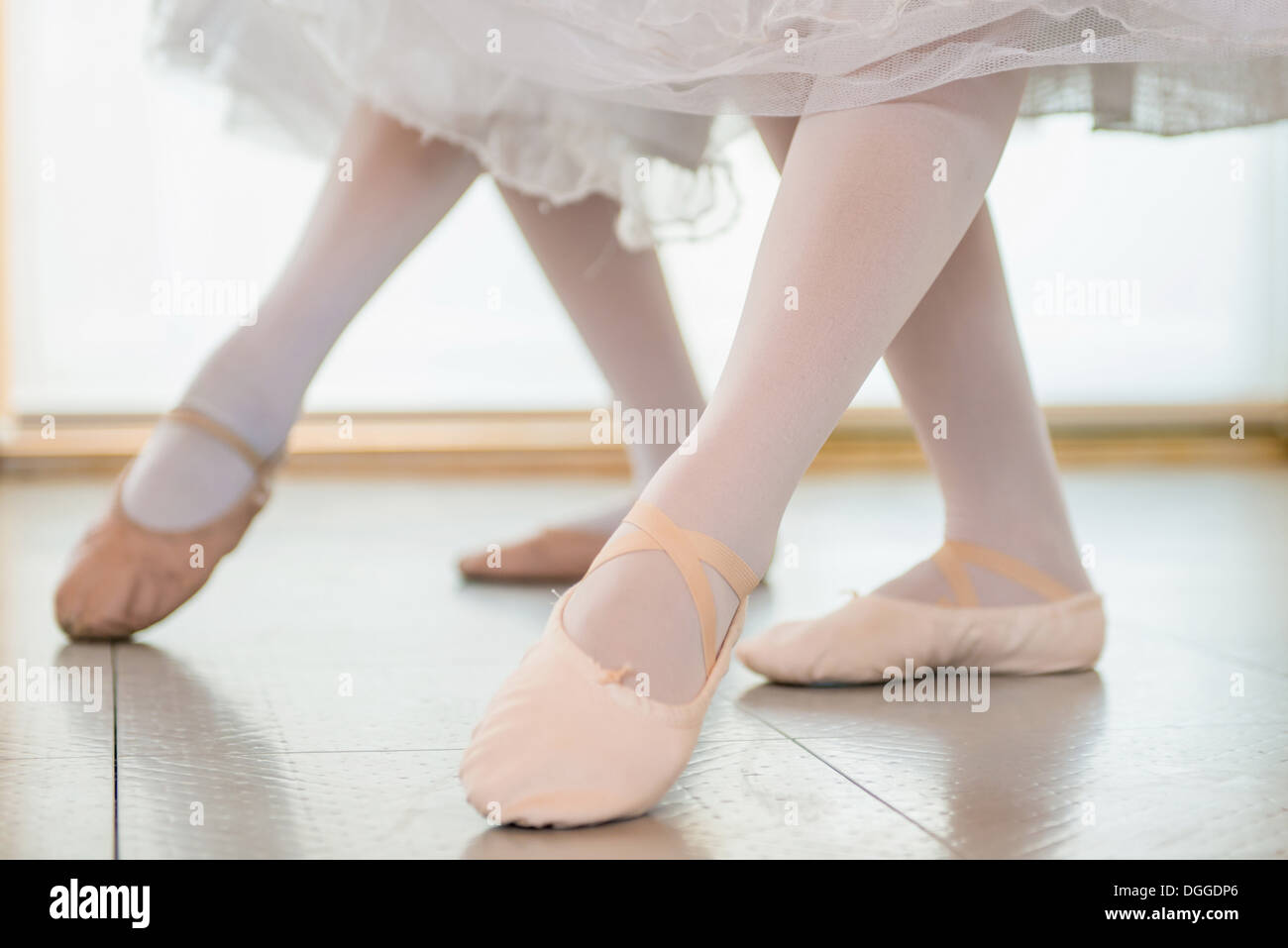 Ballerinas practising together, low section Stock Photo - Alamy