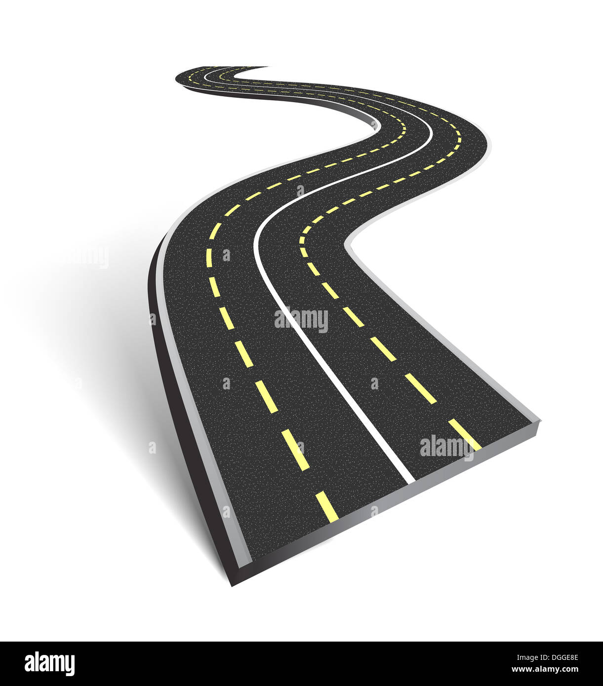 Asphalt road texture with road marking Cut Out Stock Images & Pictures ...