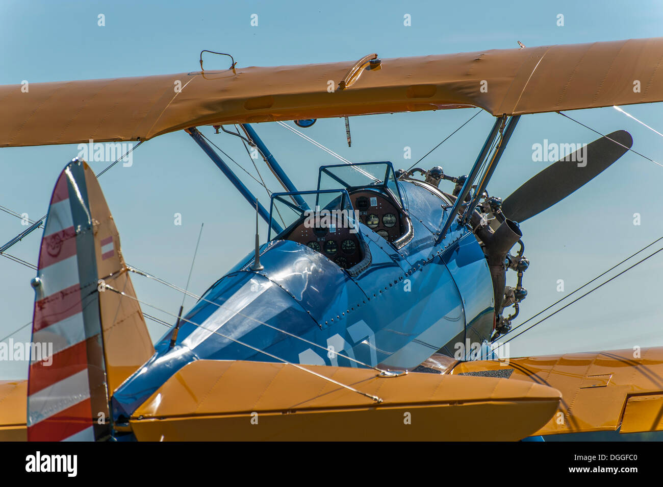 American biplane trainer aircraft, Boeing-Stearman, Grevenbroich, North ...