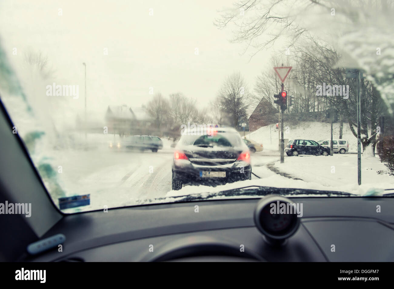 Car windscreen view traffic hi-res stock photography and images - Alamy