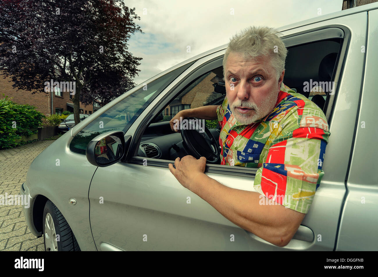 Driver car window angry hi-res stock photography and images - Alamy