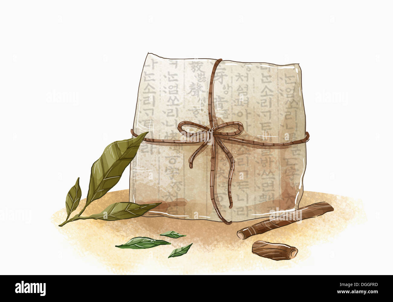 an illustration of a tea beg Stock Photo - Alamy