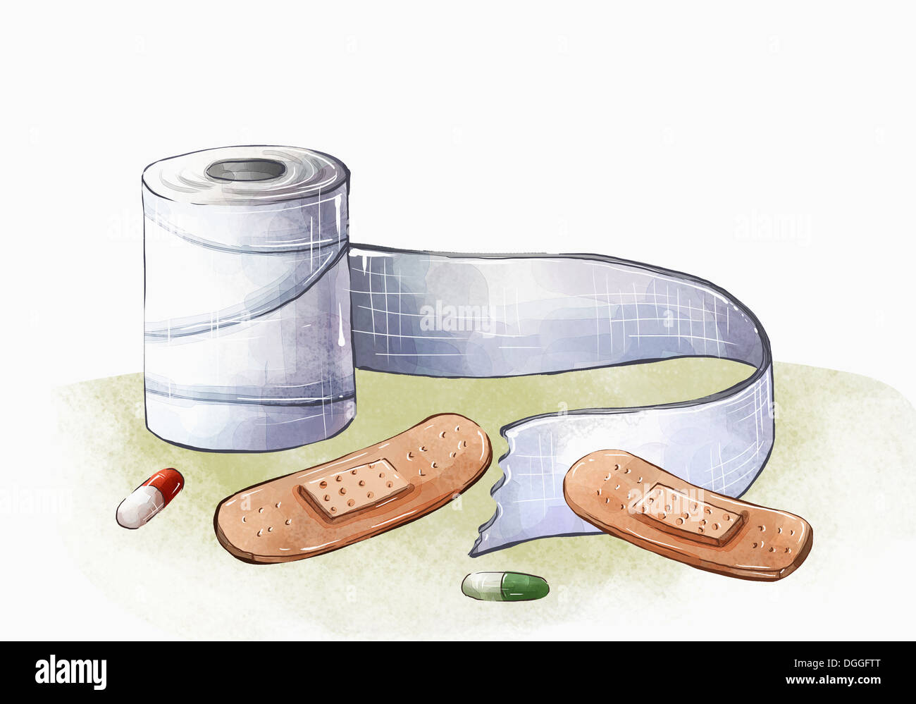 an illustration of a first aid kit Stock Photo - Alamy