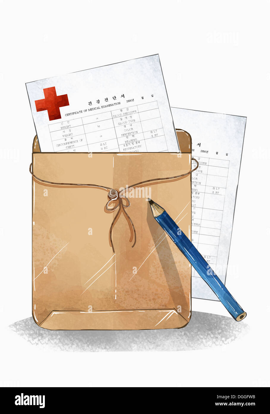 an illustration of a patient chart Stock Photo - Alamy