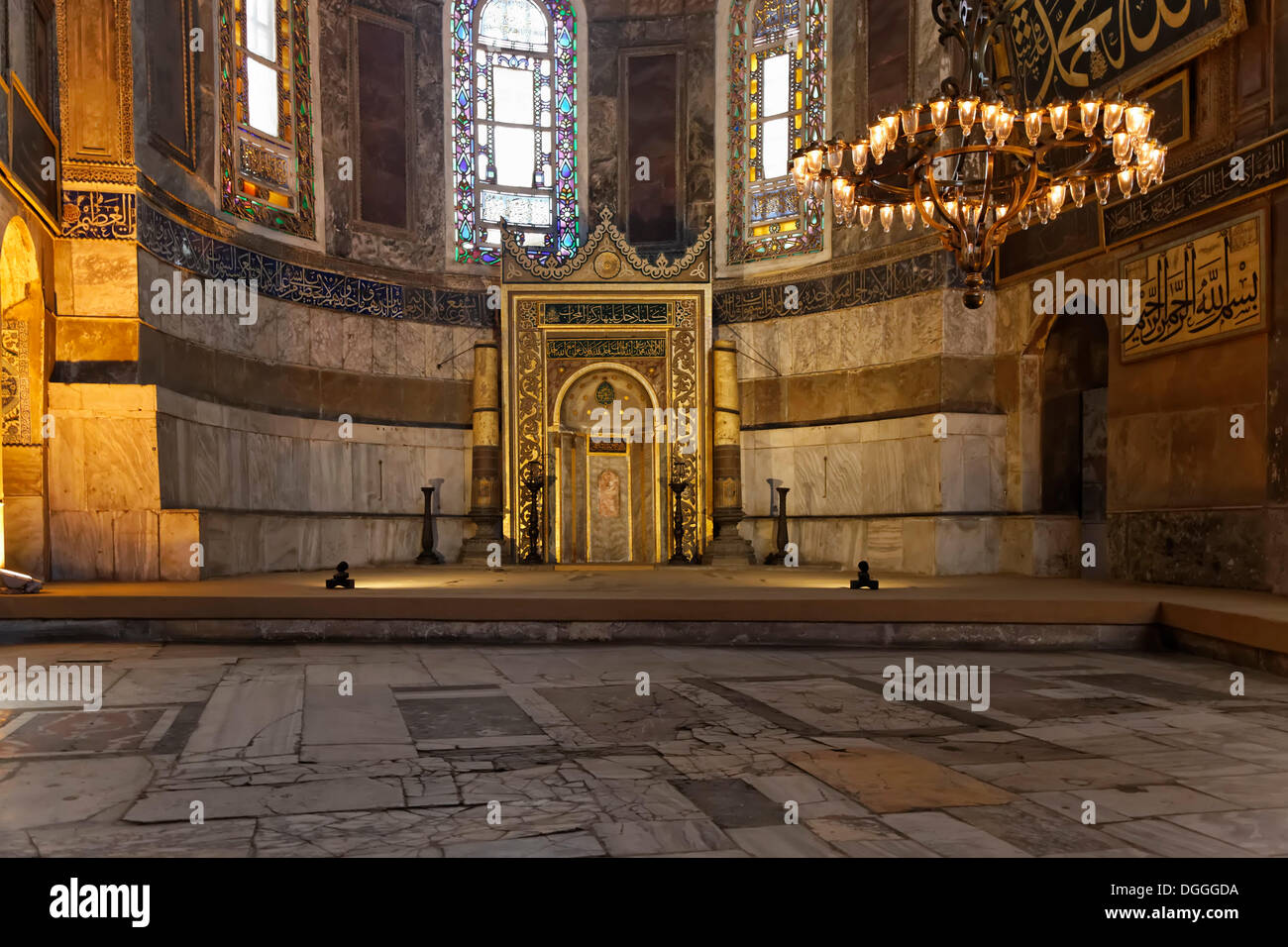 Interior view, Islamic prayer niche, Mihrab, for the Muslim ritual ...